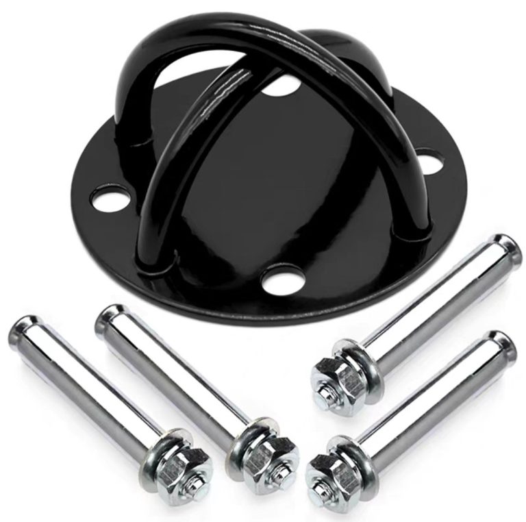 מתקן תליה שחור לרצועות אימון מעגן ברגים TRX או טבעות Battle Rope ...