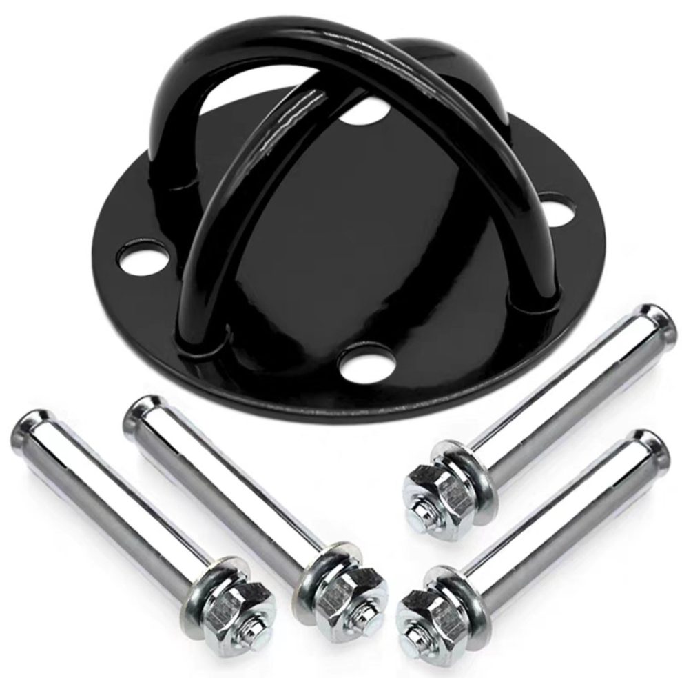 מתקן תליה שחור לרצועות אימון מעגן ברגים TRX או טבעות Battle Rope ...