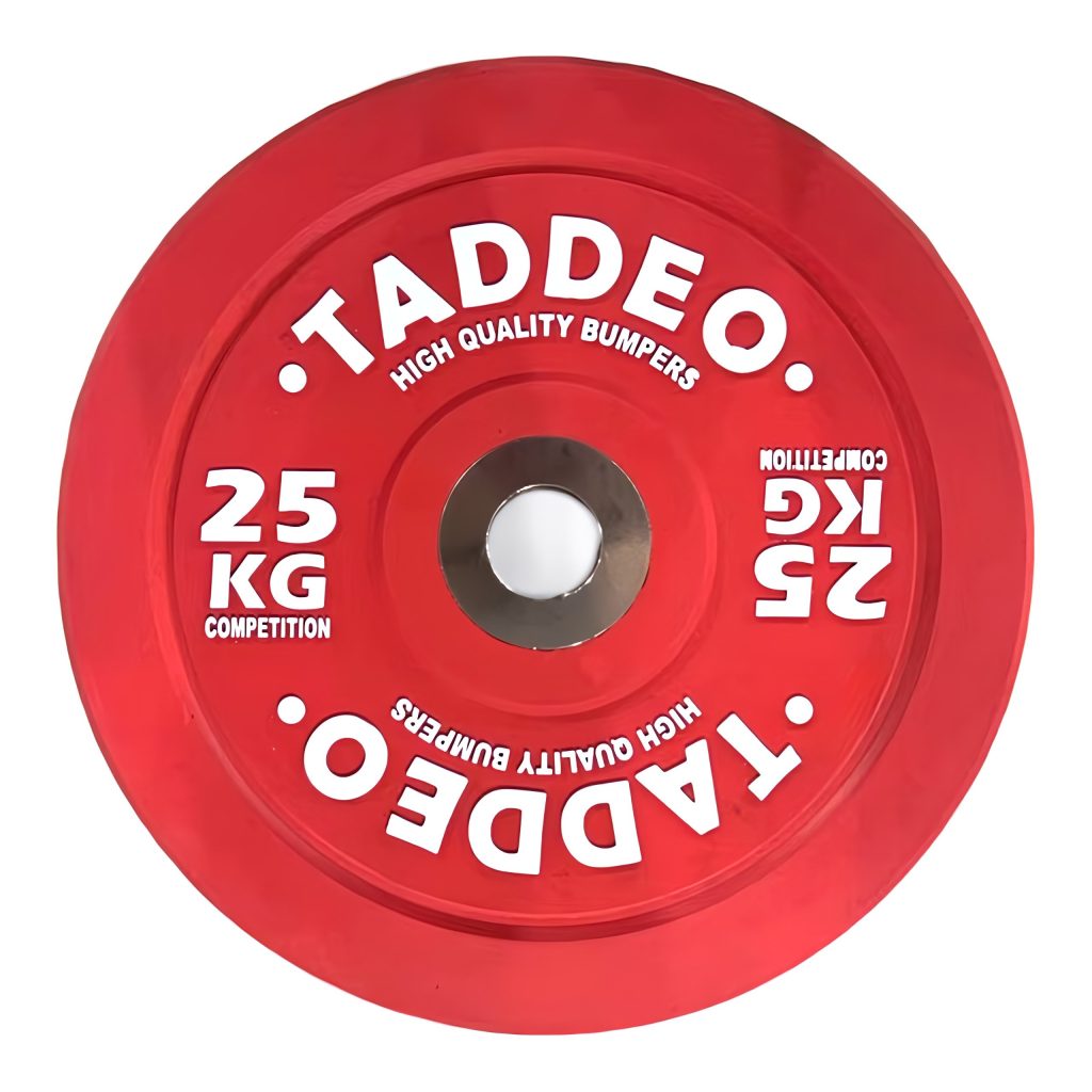 באמפר תחרות אולימפי 25 קג אדום במפר צלחת גומי COLORED BUMPER PLATES ...
